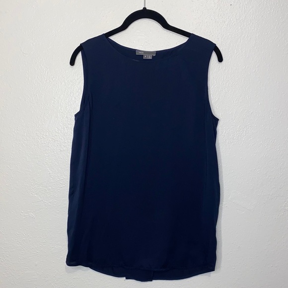Vince | Tops | Vince Splice Back Silk Tank | Poshmark